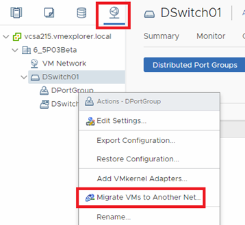 vCenter Server 6.5 – Migrate VMs from Virtual Distributed Switch to Standard Switch « vmexplorer