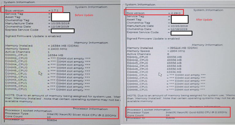 Dell T7820: CPU Upgrade Issues *Solved* « vmexplorer